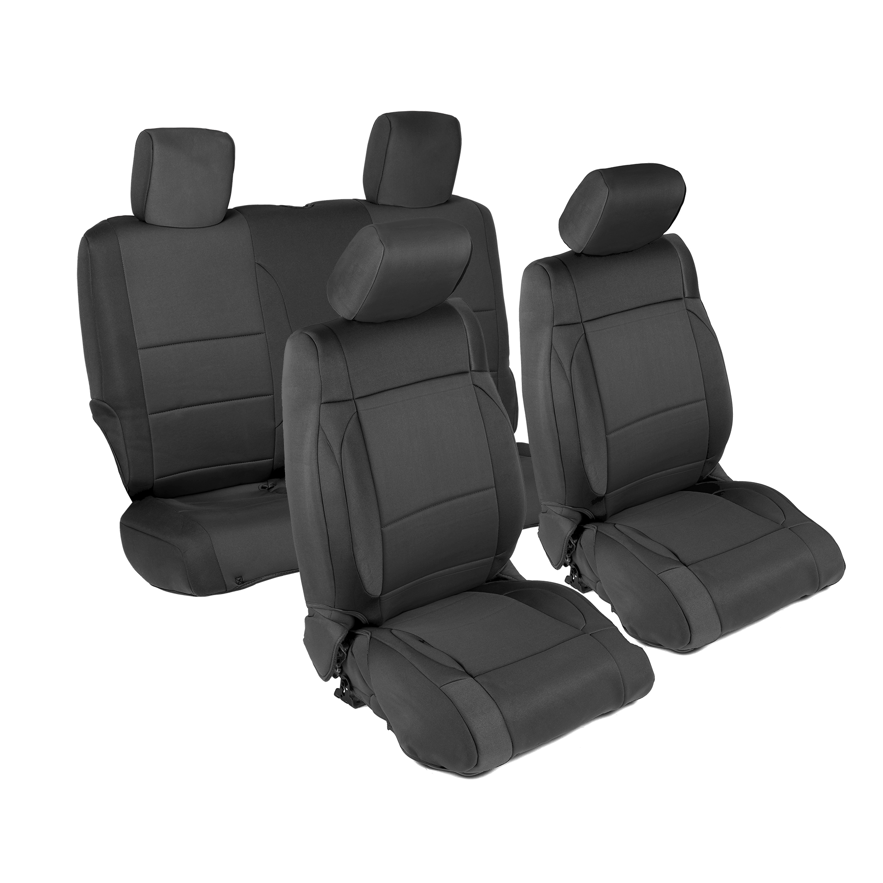 Neoprene Seat Cover Set Front/Rear – Black (13-18 JK) - Smittybilt