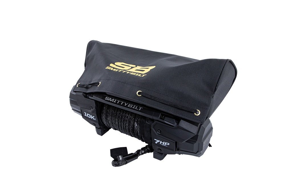Winch Cover – SB Logo New – Black - Smittybilt